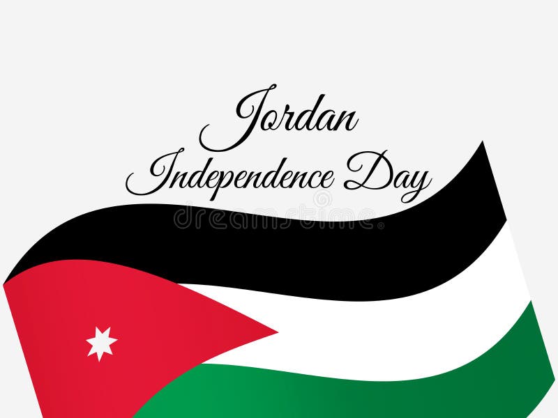 Jordan Independence Day. Jordan Flag Celebration Banner Stock Vector ...