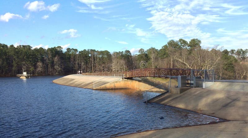 Jordan Lake Dam stock photo. Image of bridge, water, jordan - 72764964