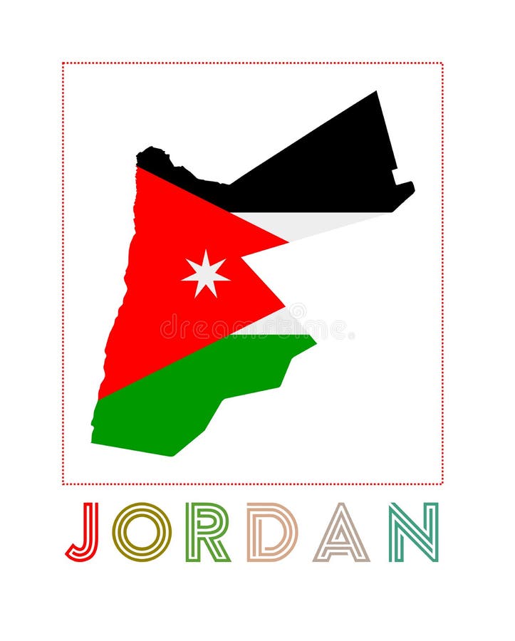 Jordan Logo. Map of Jordan with Country Name and. Stock Vector ...