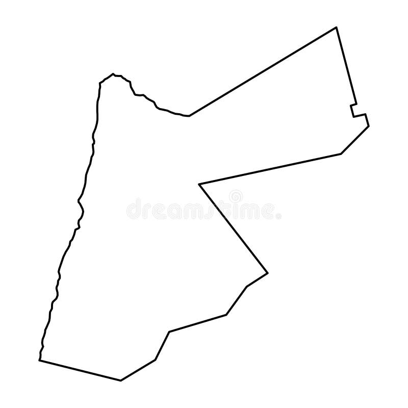 Jordan Map of Black Contour Curves of Illustration Stock Illustration ...