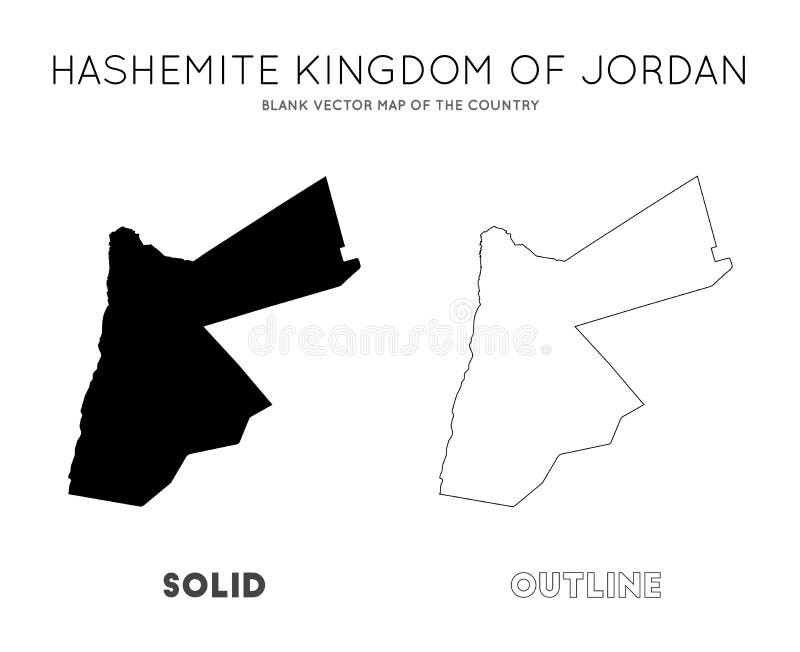 Jordan map. stock vector. Illustration of citizen, detailed - 155705172