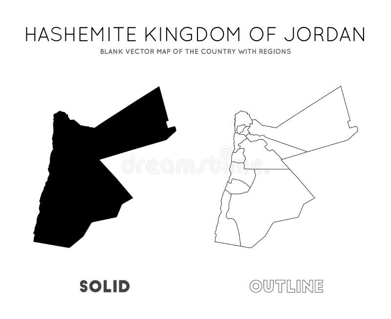 Jordan map. stock vector. Illustration of jordan, country - 159216694