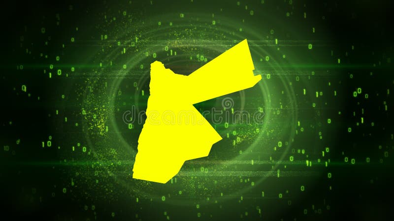 Jordan Map on Digital Background Stock Illustration - Illustration of ...