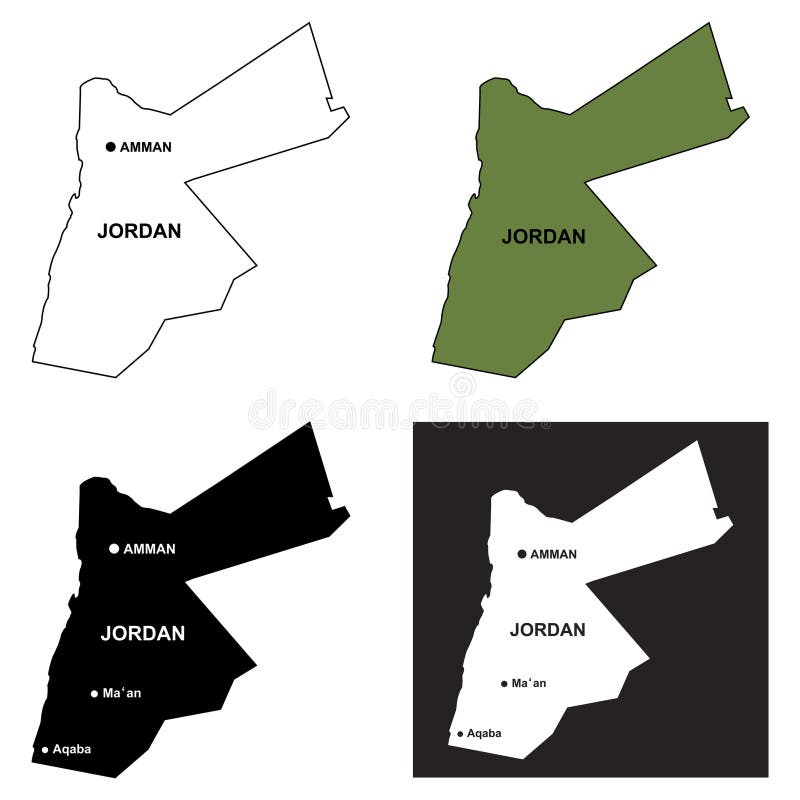 Jordan map icon design stock vector. Illustration of earth - 358685439