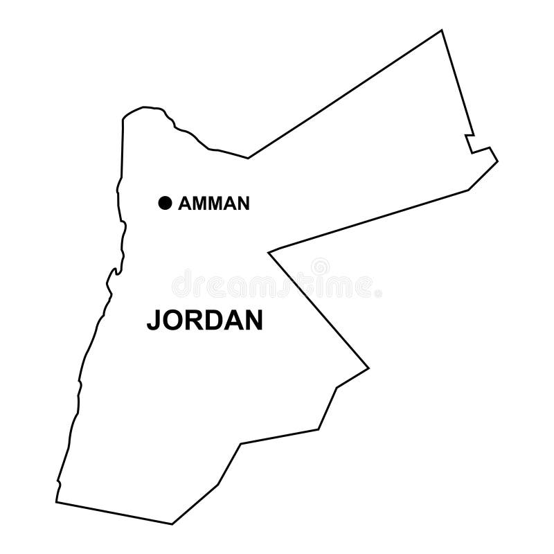 Jordan map icon stock vector. Illustration of simple - 300069730