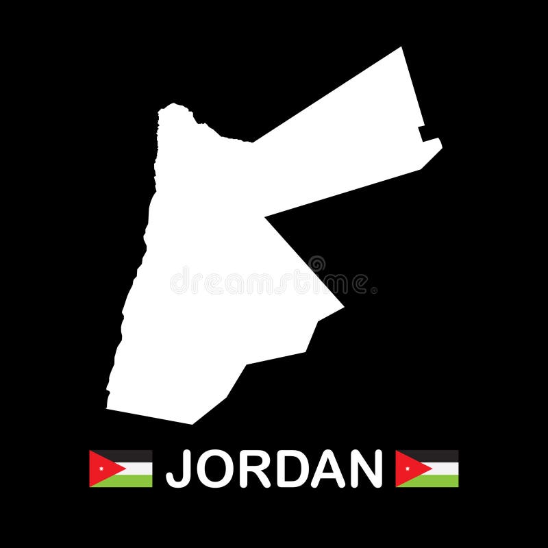 Jordan map icon stock vector. Illustration of graphic - 283118580