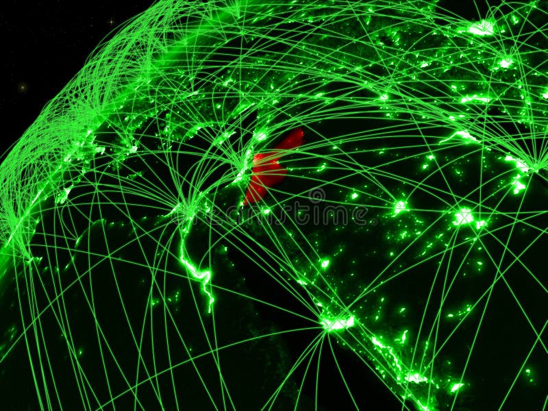 Jordan on Earth with Network Stock Illustration - Illustration of ...