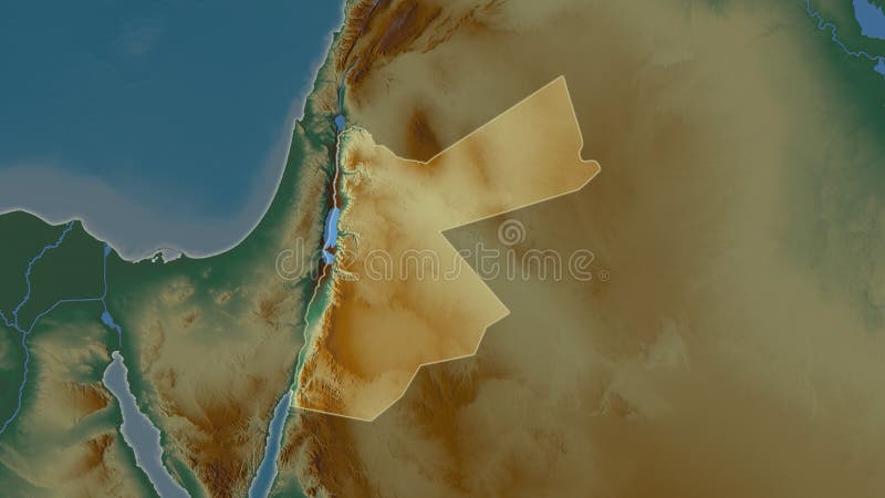 Jordan - Relief. Composition Stock Illustration - Illustration of area ...