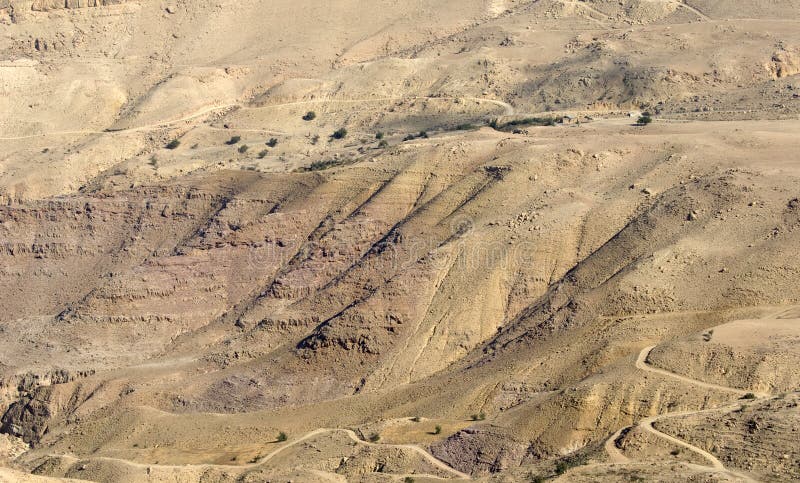 The Jordan Rift Valley and Moav Mountains from Arad, Israel Stock Photo ...
