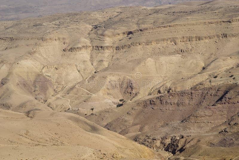 The Jordan Rift Valley and Moav Mountains from Arad, Israel Stock Photo ...