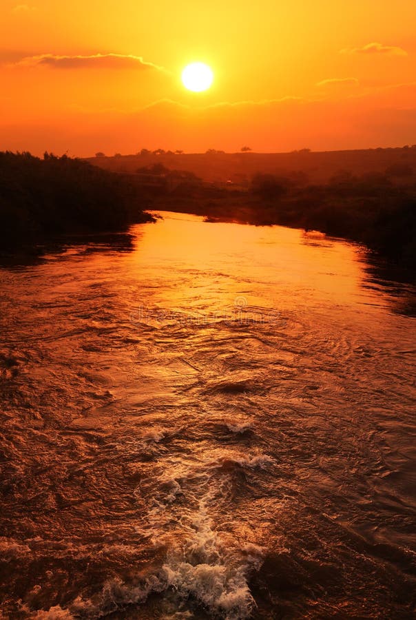 Jordan river stock image. Image of green, panorama, clouds - 39193151