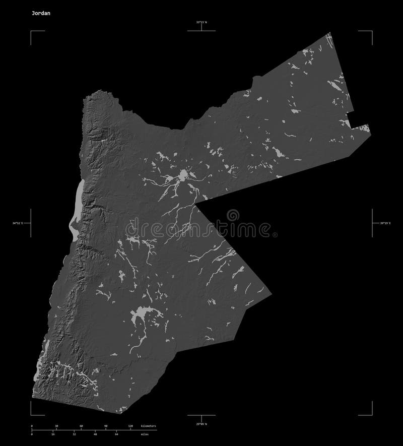 Jordan Shape on Black. Bilevel Stock Illustration - Illustration of ...