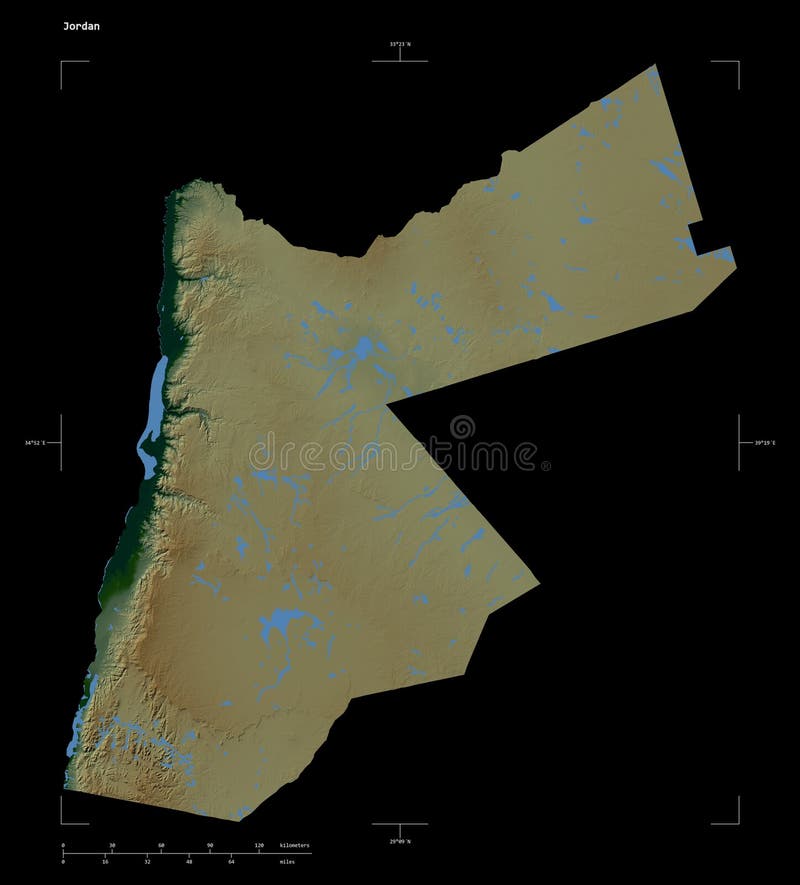 Jordan Shape on Black. Physical Stock Illustration - Illustration of ...