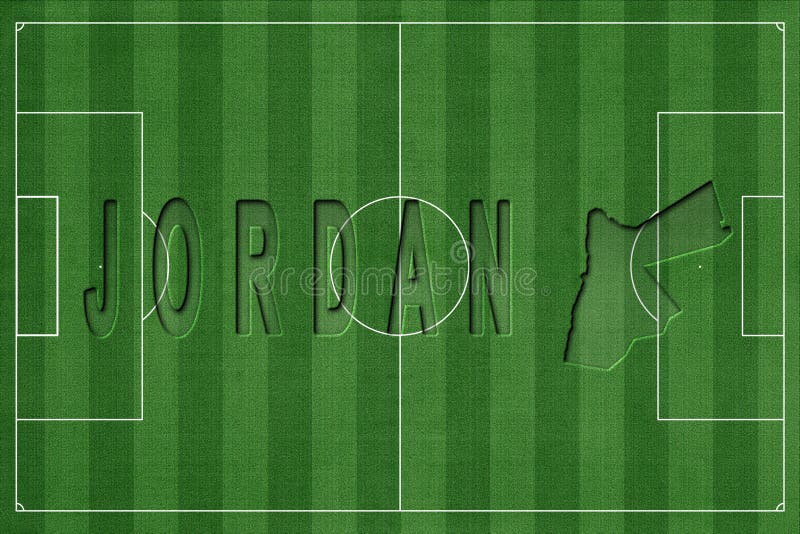 Jordan on Soccer Field, National Team Stock Illustration - Illustration ...
