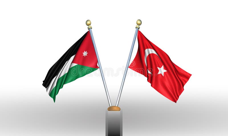 Jordan and Turkey Turkish Flags, Obsolete Torn Weathered, Crisis ...