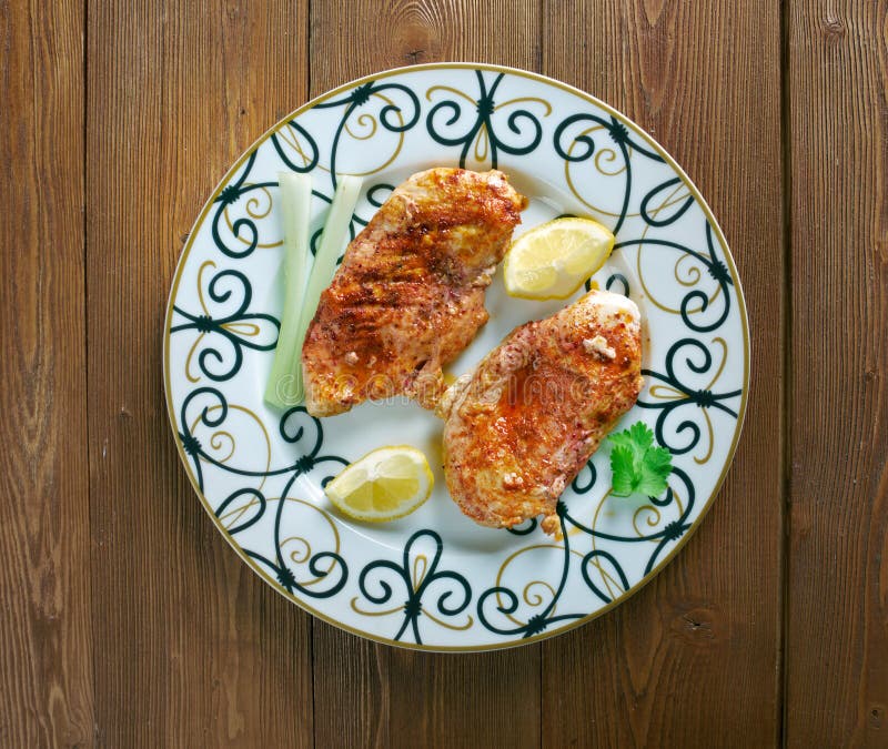 Jordanian Grilled Chicken stock image. Image of cooked - 69923599