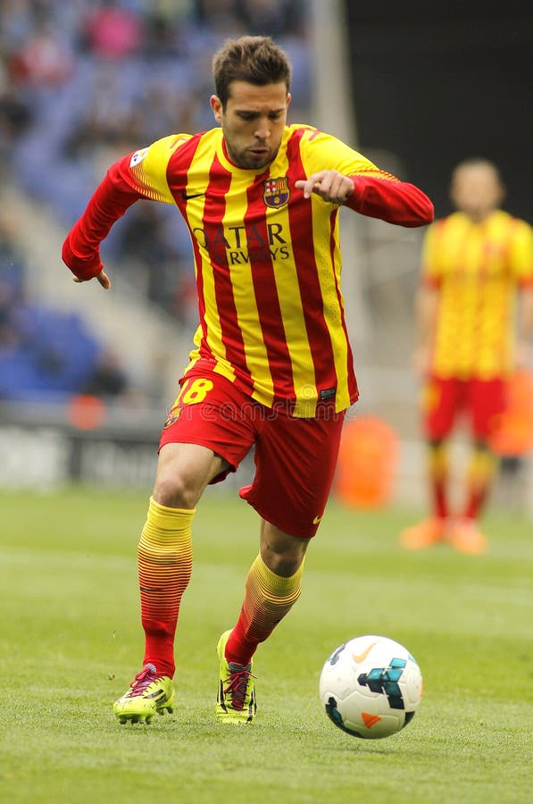 Jorge Alba Del FC Barcelona Foto editorial - Imagen de retrato, futbolista: 93467531