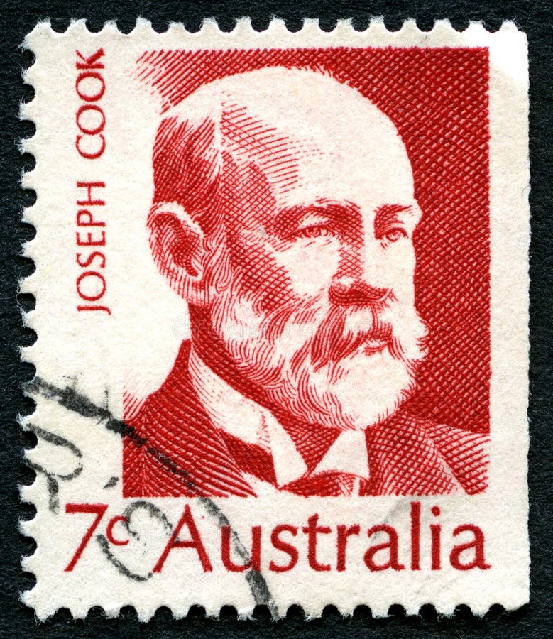 Joseph Cook Australian Postage Stamp Imagen de archivo editorial ...