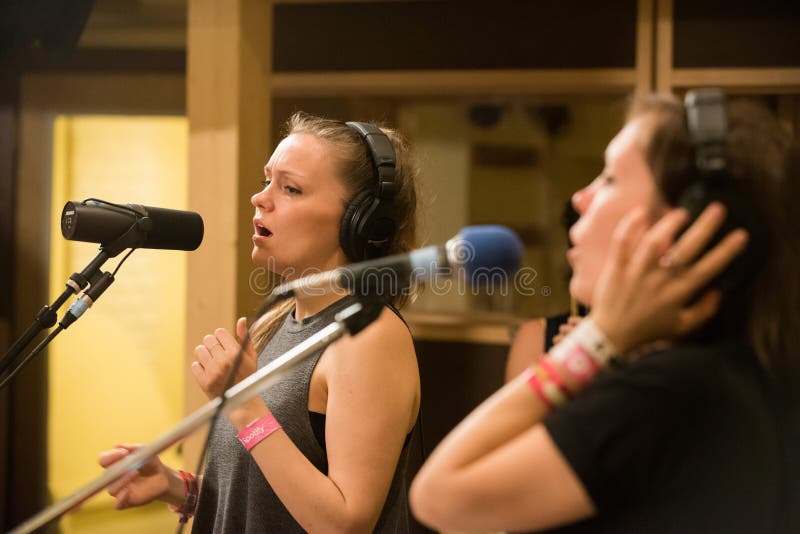Joseph Filming a Performance at Ear Studios in Austin Texas Editorial ...