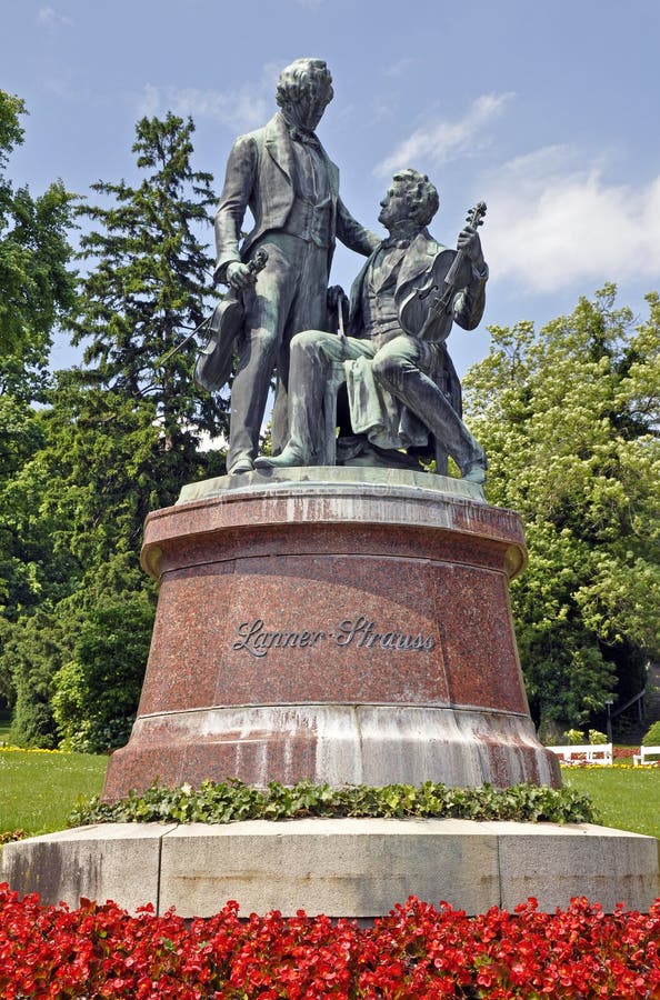 Joseph Lanner and Johann Strauss Monument in Baden Stock Photo - Image ...