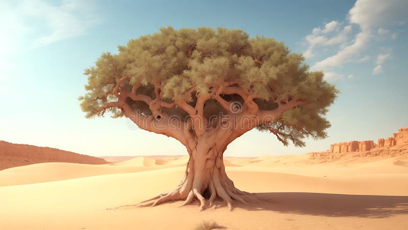 Joshua Tree in the Desert Ai Generated Stock Illustration ...