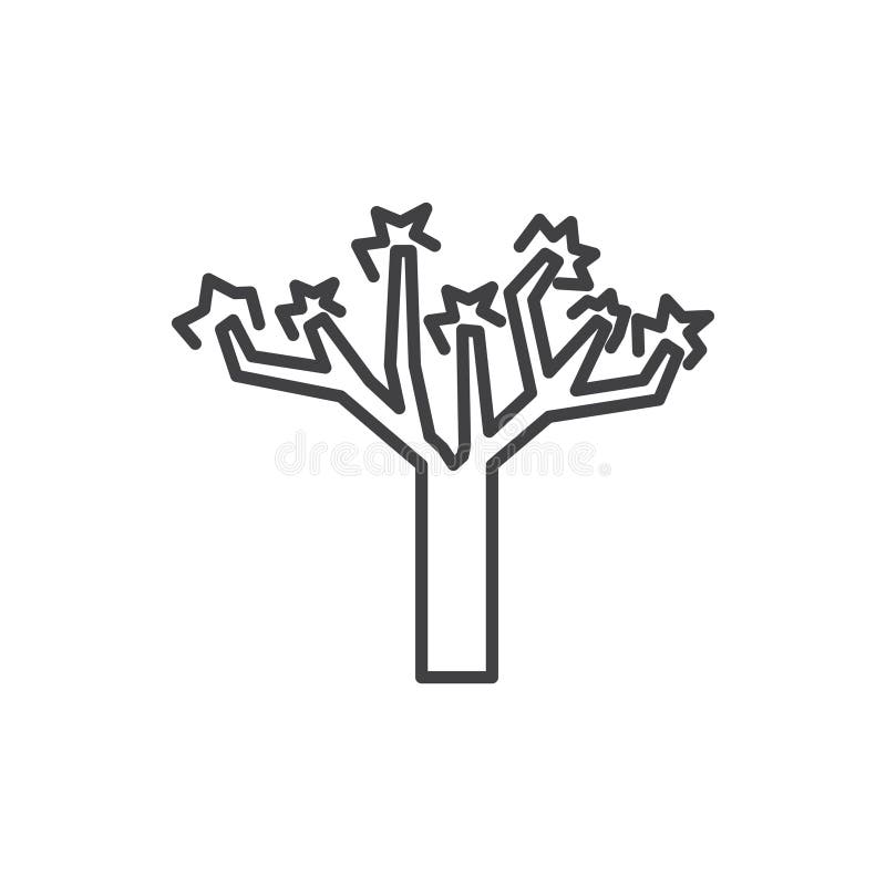 Joshua Tree Icon Set. Beach Joshua Plant Vector Symbol Stock Vector ...