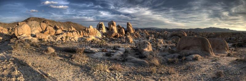 Joshua Tree Panorama stock photo. Image of summer, bouldering - 60829504