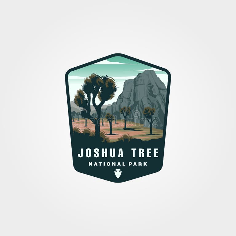 Joshua Tree Vector Patch Logo Design, Joshua Tree National Park Emblem ...