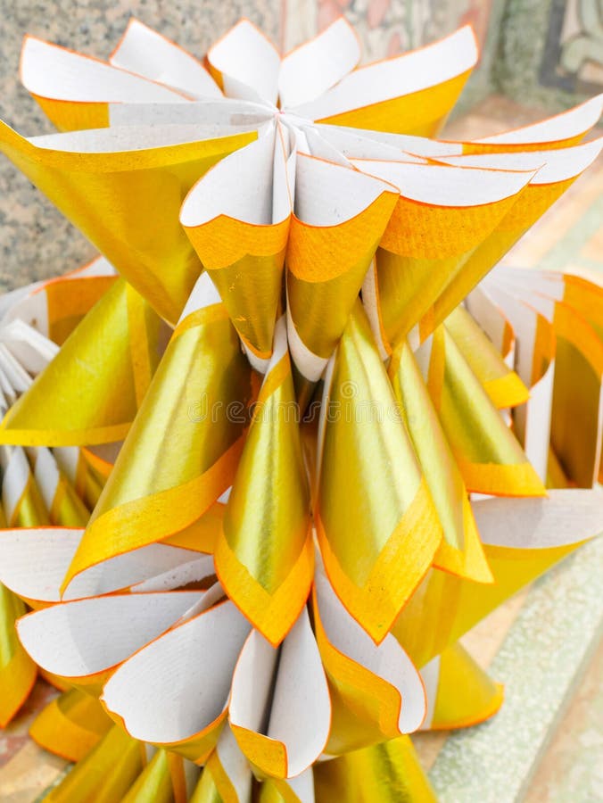 Joss Paper Folded for Burning Stock Image - Image of ching, cultural ...