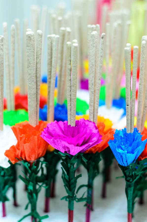 Joss Stick Decorate Paper Flower Stock Photos - Free & Royalty-Free ...