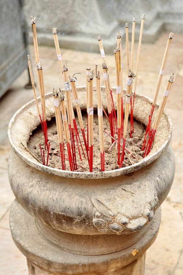Joss stick pot stock photo. Image of buddha, homage, incense - 20773006
