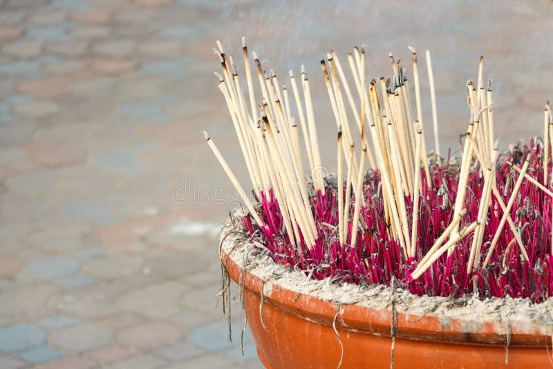 Joss stick pot stock image. Image of ceremony, ritual - 36459375