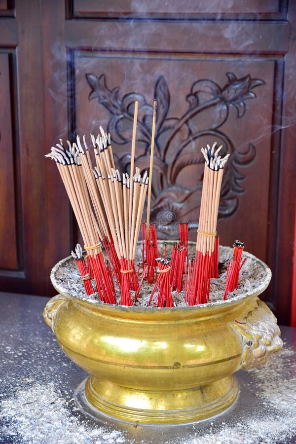 Joss stick pot. stock image. Image of color, yellow - 259319267
