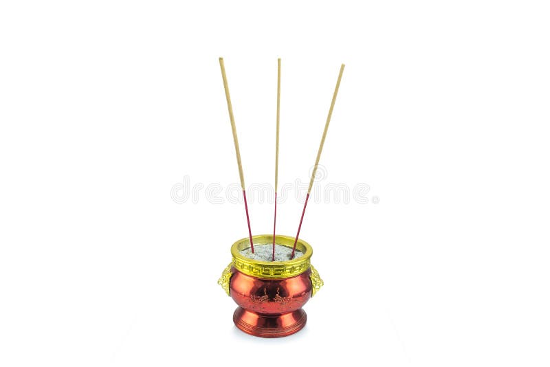 Joss Stick Pot Isolated White Background Stock Photos - Free & Royalty ...
