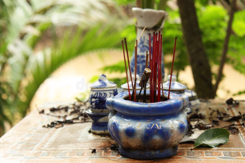 Joss Sticks stock photo. Image of buddha, belief, burn - 46043892