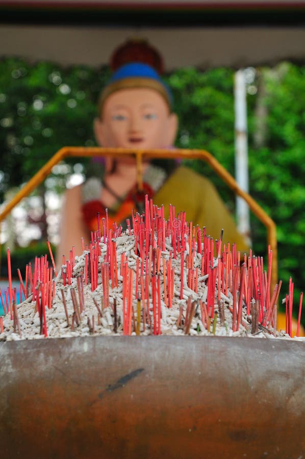 Joss Sticks and Religious Statues Stock Photo - Image of statue, arts ...