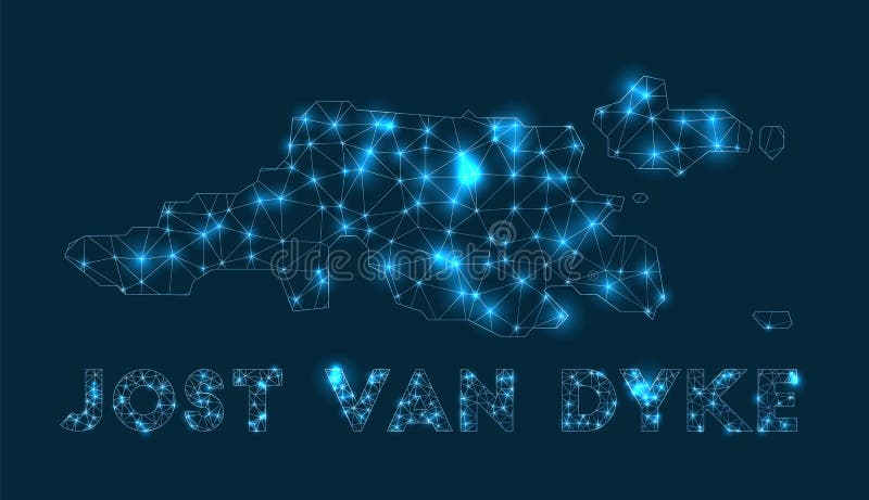 Jost Van network map. stock vector. Illustration of blue - 175149849