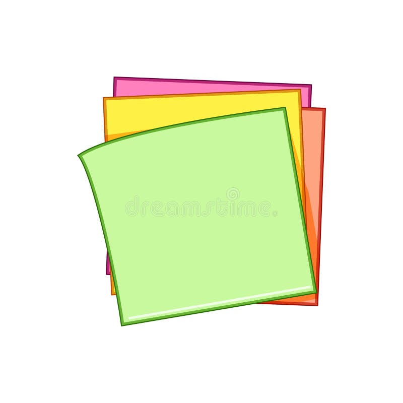 Jotter Memo Paper Cartoon Vector Illustration Stock Vector ...