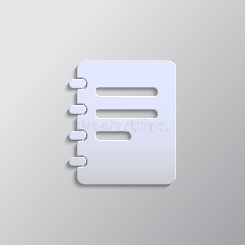 Jotter, Notebook Icon - Vector. Simple Element Illustration from UI ...