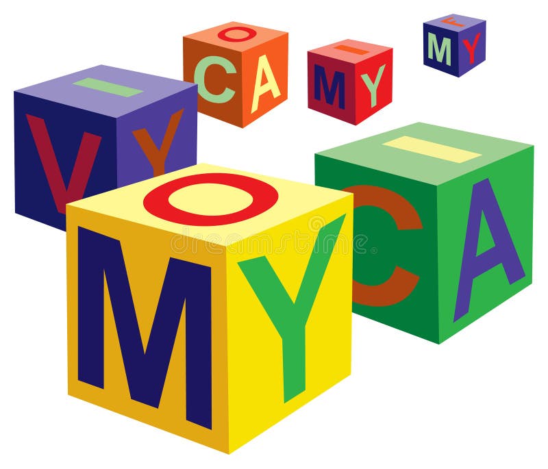 Jouet De Cube Avec Le Vecteur De Lettres Illustration de Vecteur ...