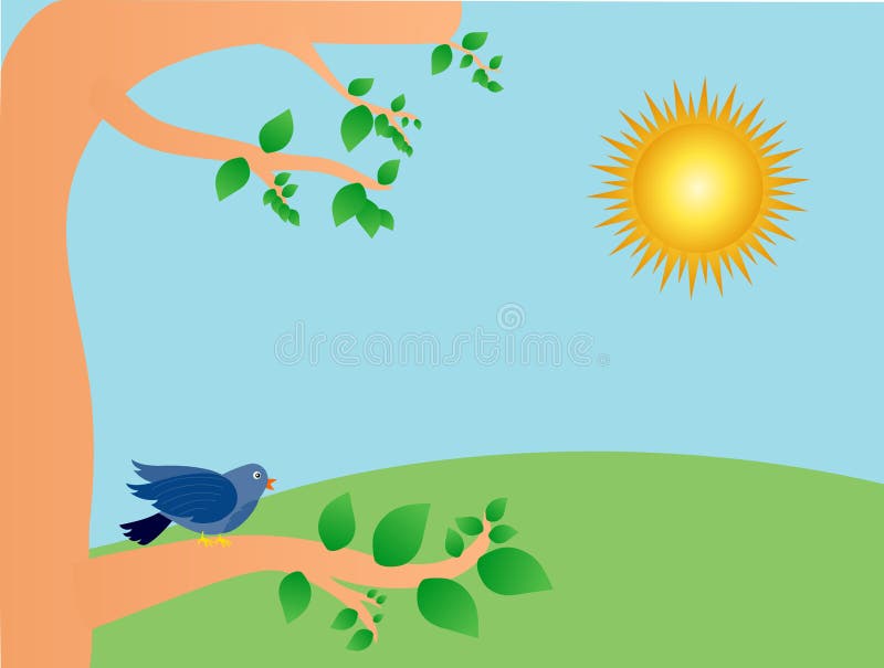 Jour ensoleillé illustration de vecteur. Illustration du été - 25705312