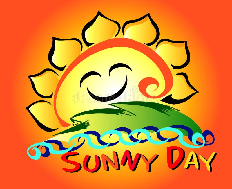 Jour ensoleillé illustration de vecteur. Illustration du vecteur - 5485963