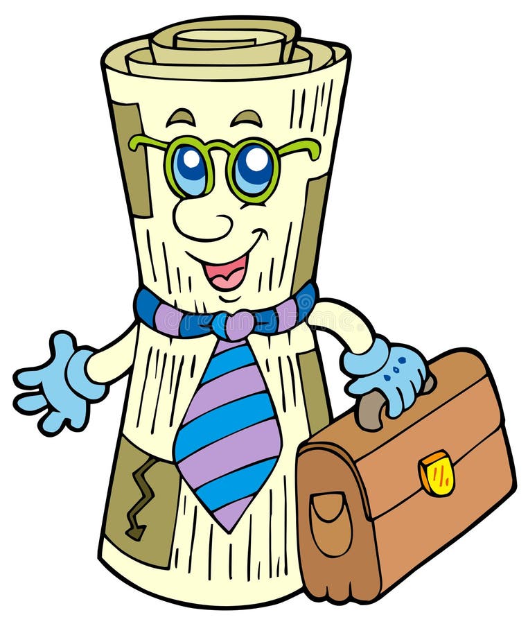 Journal De Dessin Animé Avec La Serviette Illustration de Vecteur ...