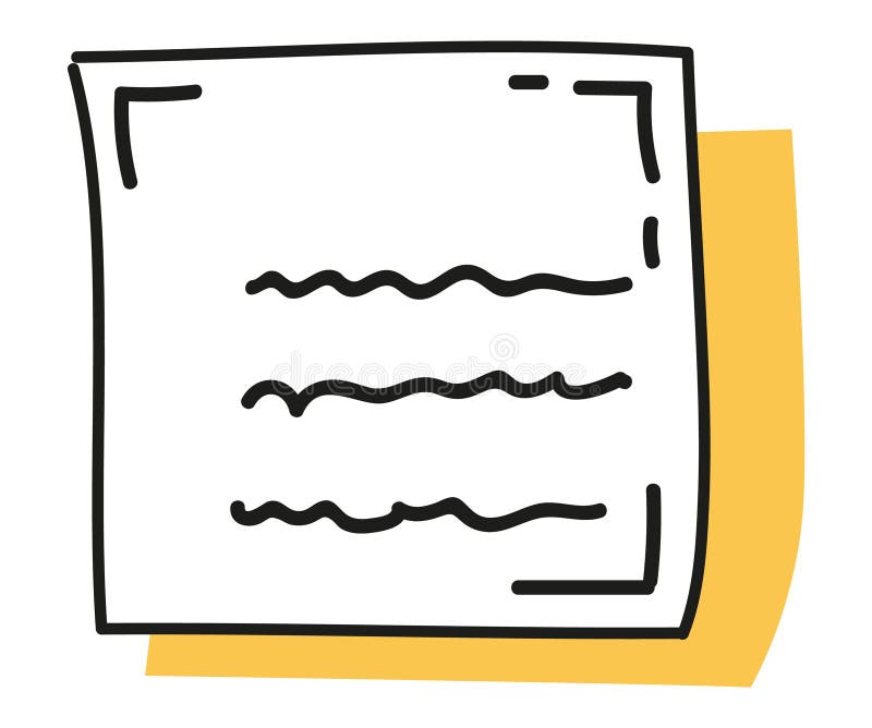 Journal Doodle Icon. Hand Drawn Banner or Element for Notebook, Diary ...