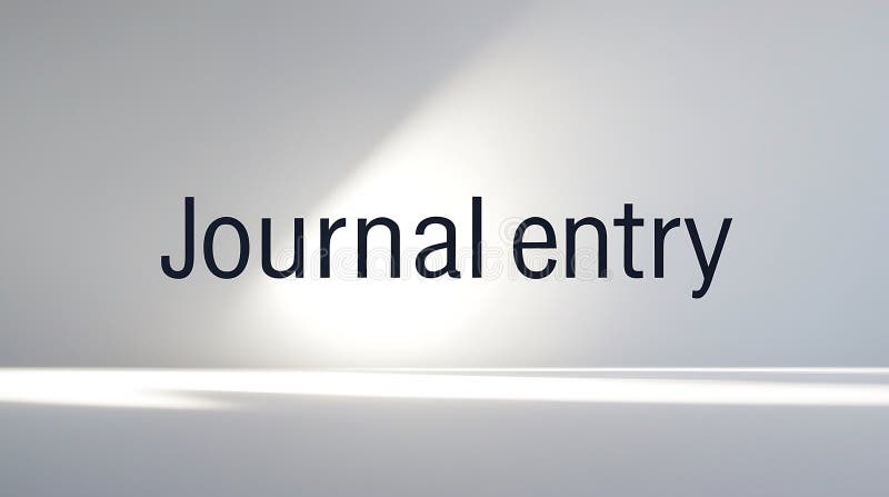 Journal Entry Prominently Displayed with Soft Light Effect on a Subtle ...