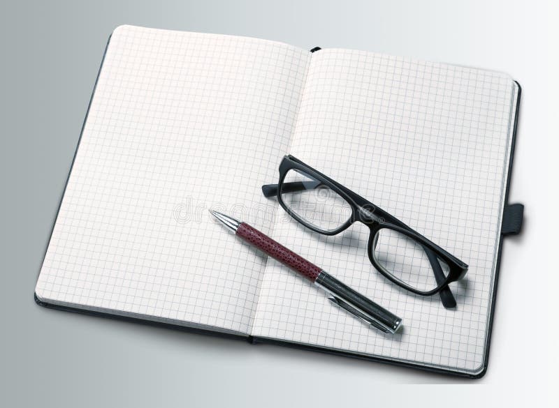 Journal with red pen stock image. Image of note, education - 18519859