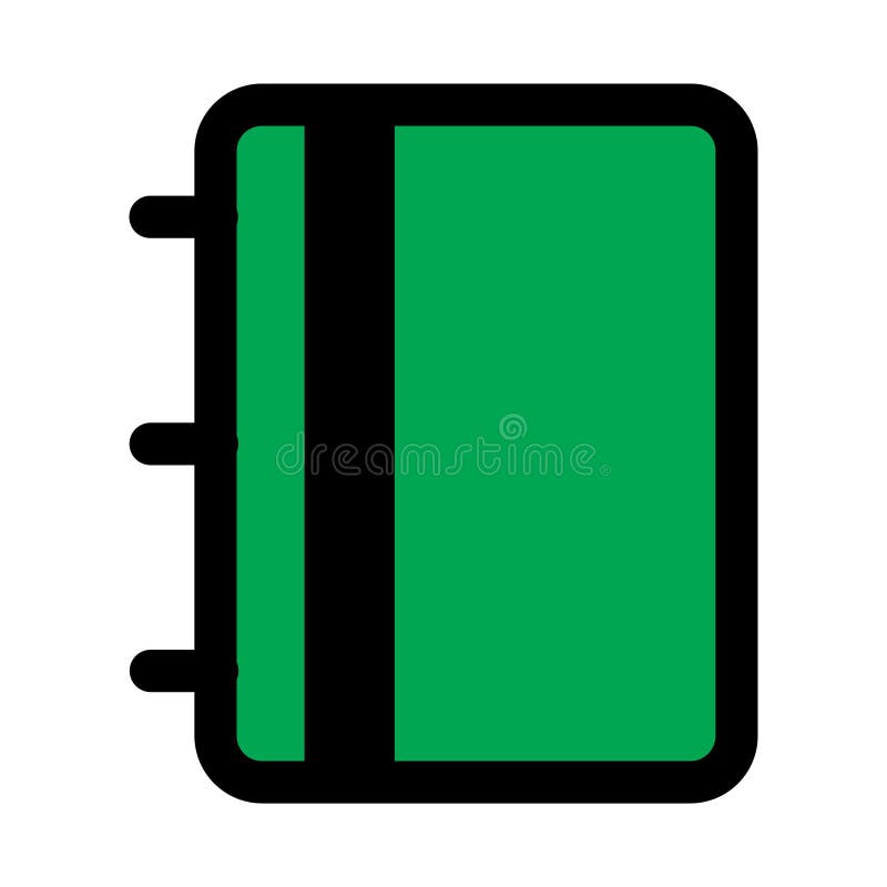 Journal Icon Line Isolated on White Background. Black Flat Thin Icon on ...