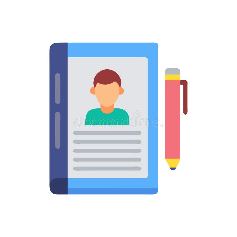 Journal Icon for Student Writing Stock Vector - Illustration of ...