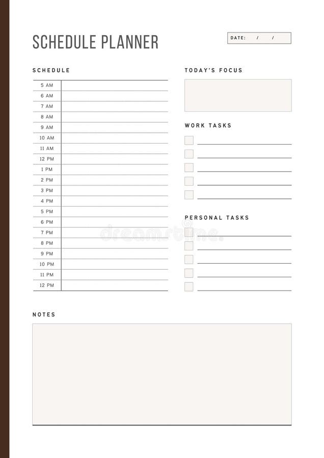 Set of Planners with Minimalistic Floral Design. Monthly, Weekly, daily ...