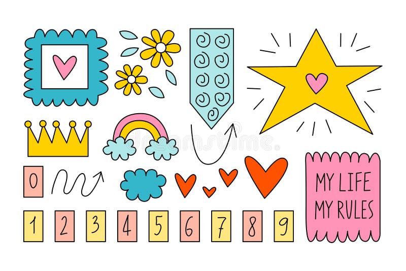 Journal Signs and Symbols Planner. Clipart Scrapbooking, Notebooks ...